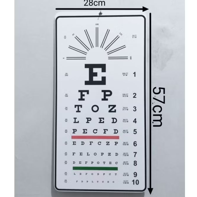 Jual snellen chart bahan full akrilik 3mm | Shopee Indonesia