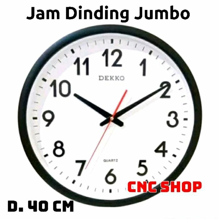 Jual Jam Dinding Standard Besar Jumbo Diameter 40cm mesin quartz step ...