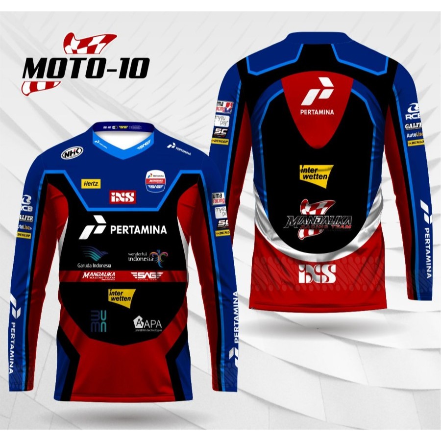 Jual Jersey motogp mandalika baju kaos moto gp indonesia lengan panjang ...