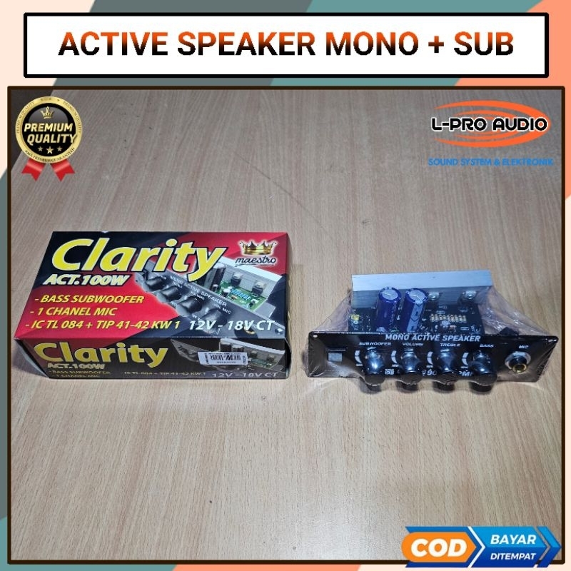 Jual Kit power amplifier 100w mono CLARITY Subwoofer tone control mesin speaker aktif | Shopee ...