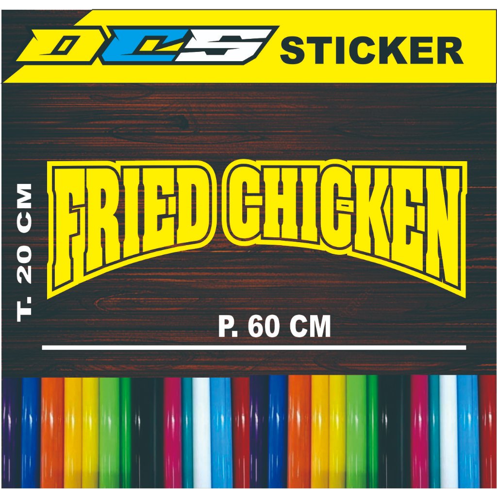 Jual STICKER TULISAN FRIED CHICKEN STICKER UNTUK NAMA JUALAN | Shopee ...