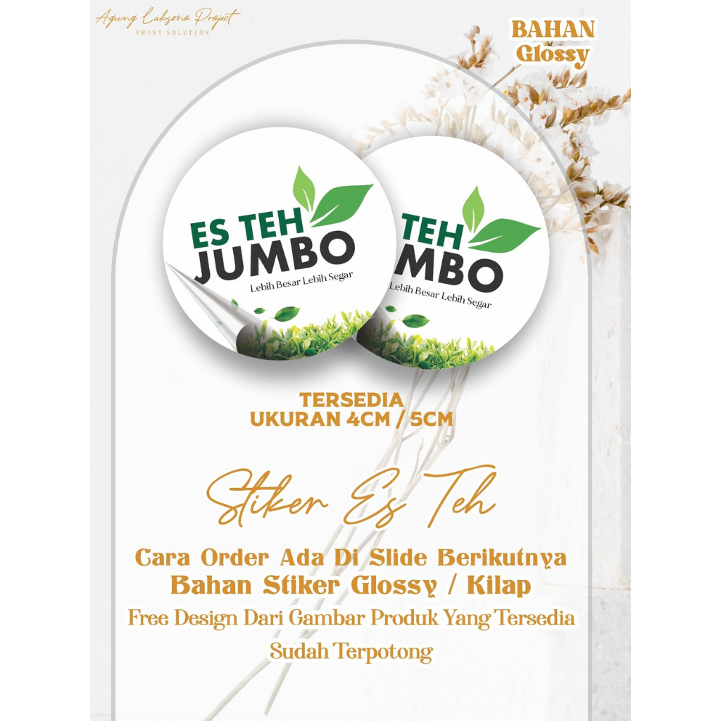 Jual Sticker Es Teh Custom | Shopee Indonesia