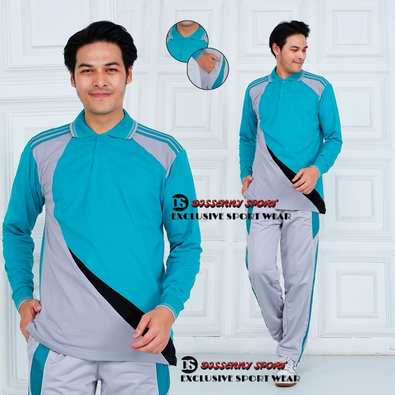 Jual Setelan Baju Training Olahraga // Stelan Olahraga Kaos Lengan ...