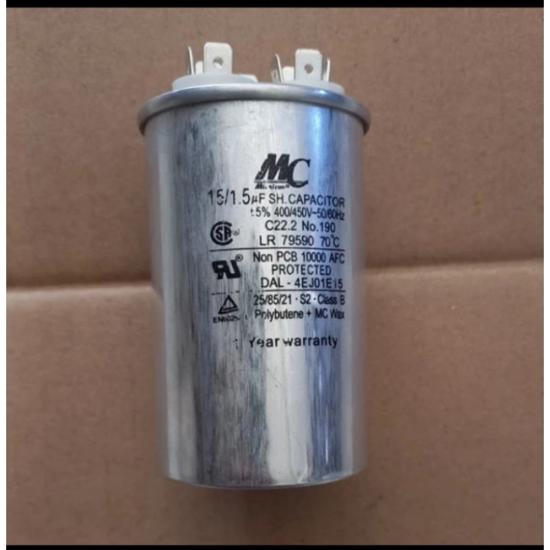 Jual kapasitor/CAPASITOR AC LG 1/2 pk ukuran 15+1,5uf | Shopee Indonesia