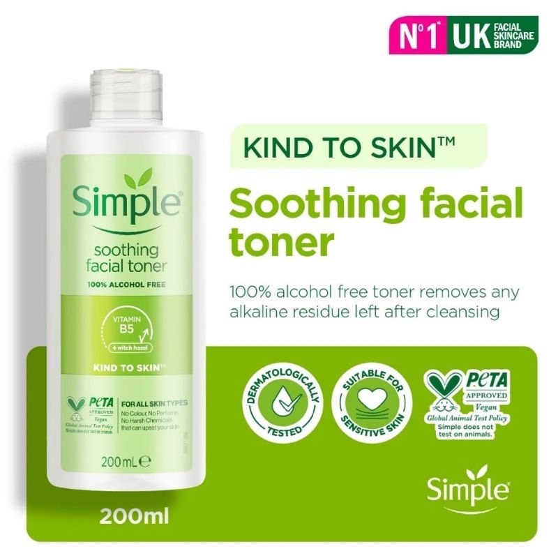 Jual Simple Kind to Skin Soothing Facial Toner 200ml | Shopee Indonesia