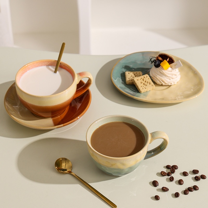 Jual Cangkir Kopi & tea Motif Unik/Colombia Cup and Saucer Set 250ml ...