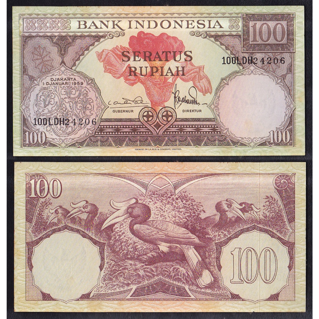 Jual Uang kuno 100 rupiah tahun 1959 Emisi Bunga dan Burung | Shopee Indonesia