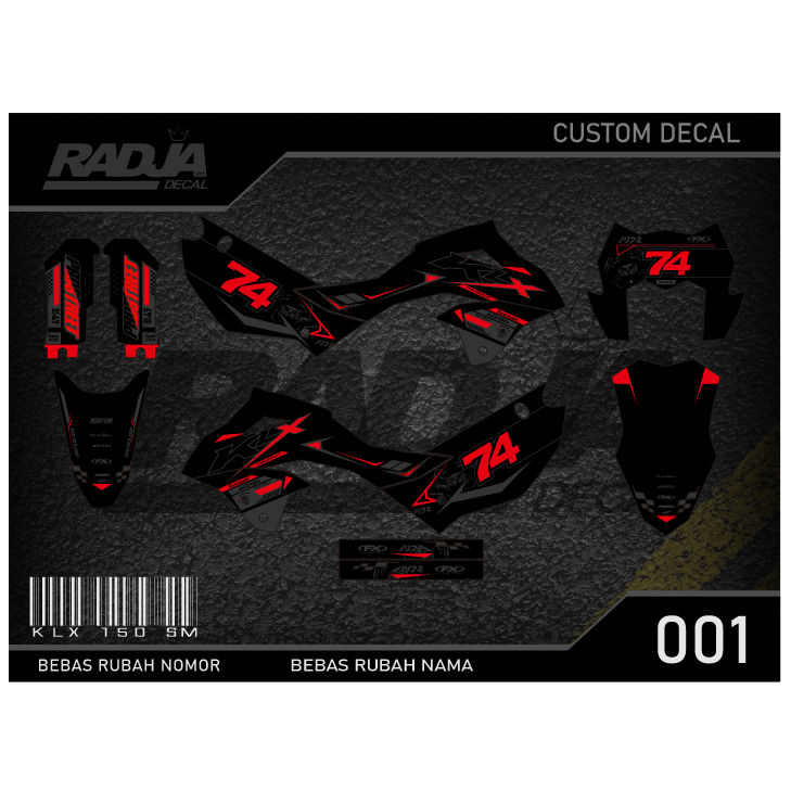 Jual DECAL STICKER KLX 150 S 2023 (001) DEKAL STIKER FULLBODY KAWASAKI ...