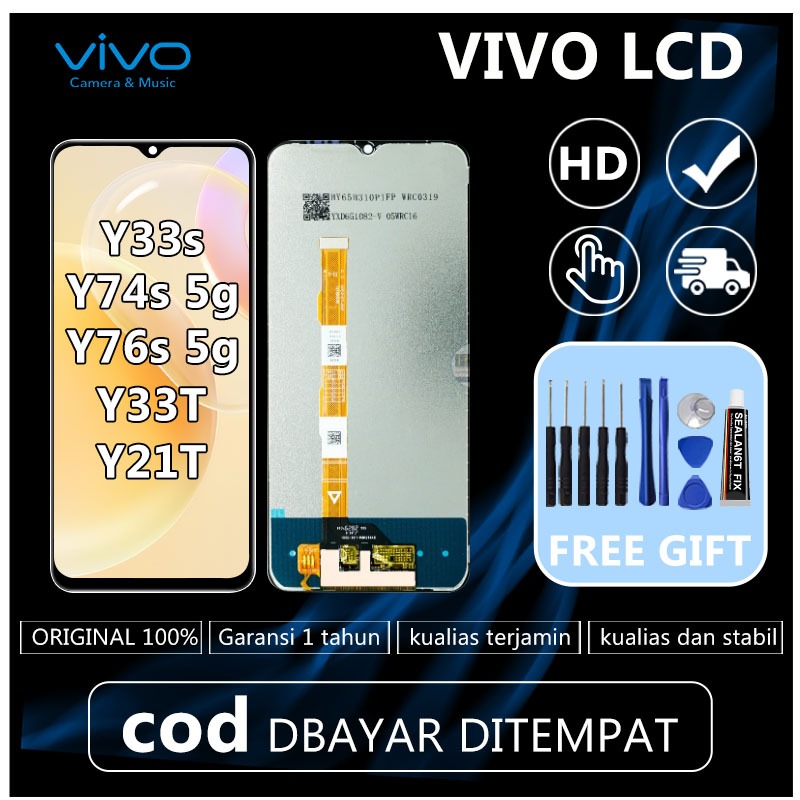 Jual LCD vivo y33s/y74s 5g/y76s 5g/y33t/y21t HD TOUCHSCREEN ORIGINAL 100% 【ORIGINAL Garansi 1 ...