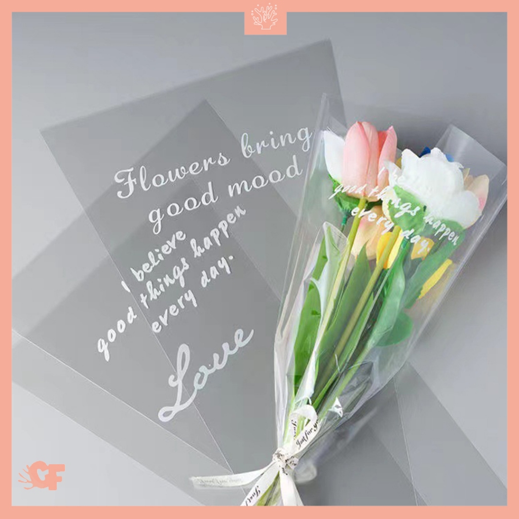 Jual Flower Wrapping OPP Plastik Wrapping Cellophane KB6049 | Shopee ...