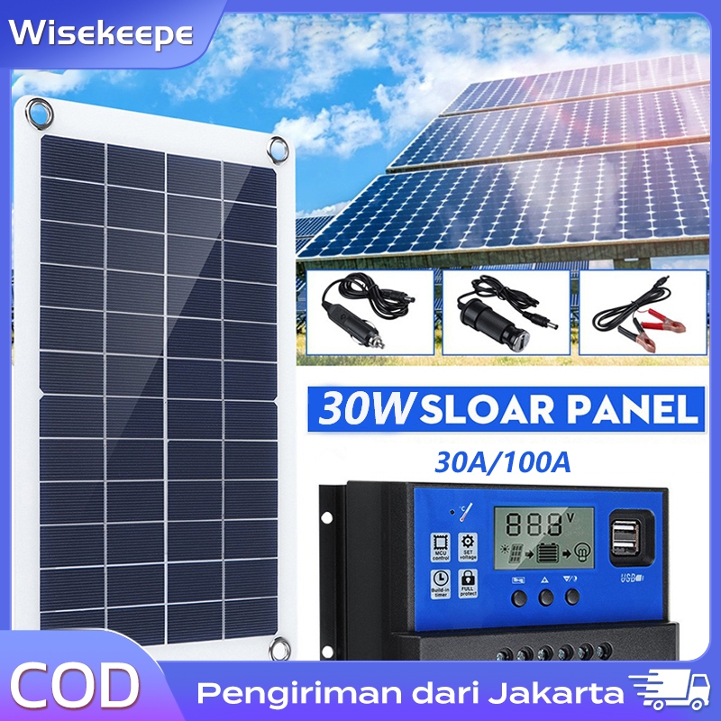 Jual Solar Panel Surya Portable 30W REAL USB Fast Charging OLAR PANEL ...