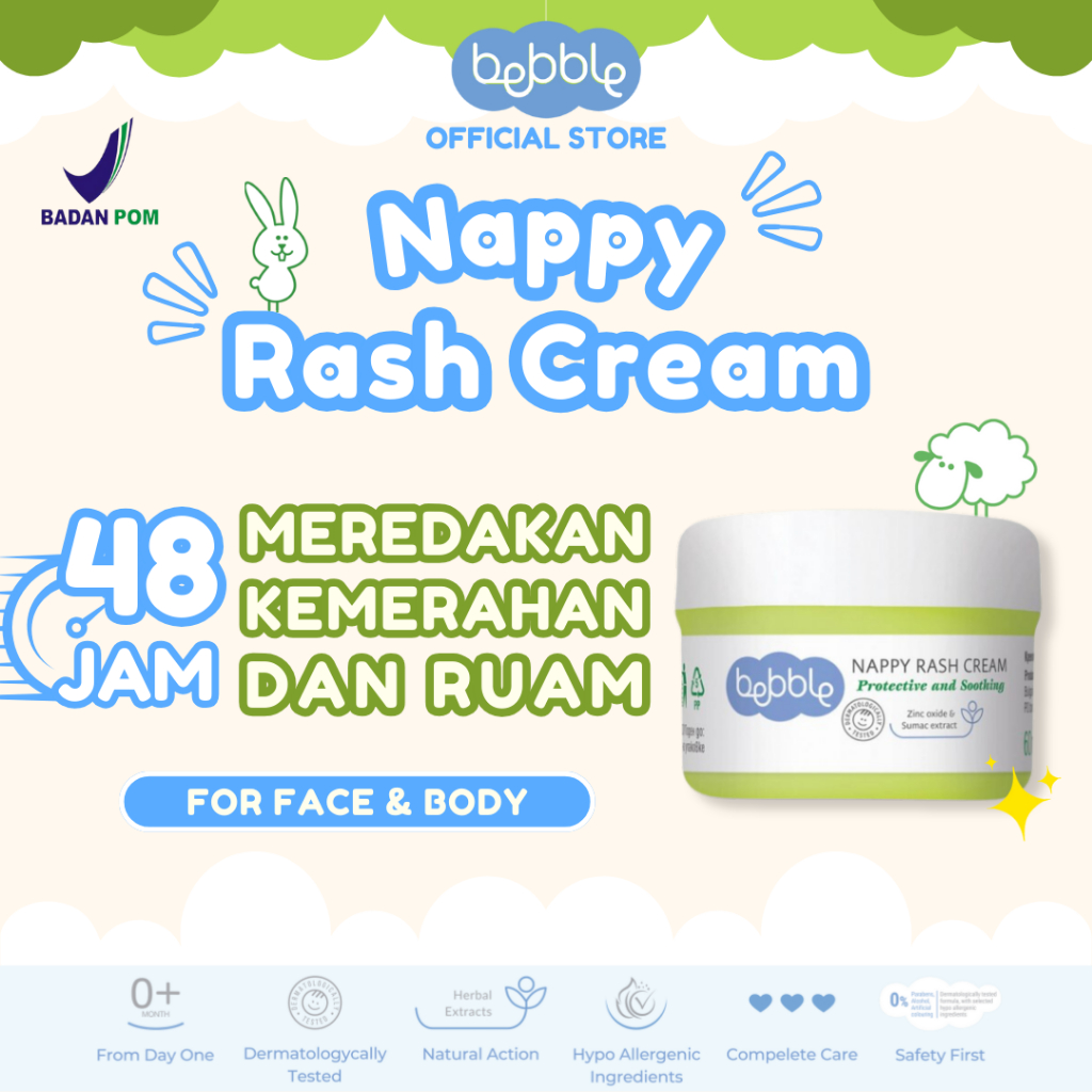 Jual Bebble Nappy Rash Cream l Meredakan Menenangkan Ruam, Eksim ...