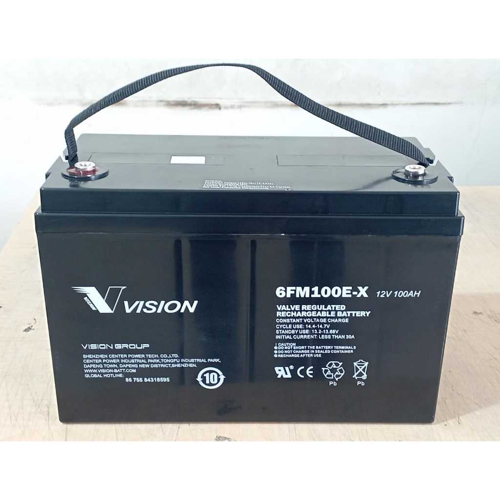 Jual Battery Ups Vision 12V 100AH / 6FM100E-X | Shopee Indonesia