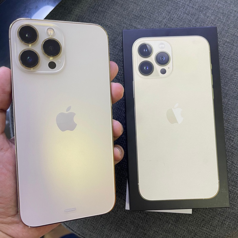 Jual iPhone 13 Pro Max 128gb Gold Resmi iBox Fullset | Shopee Indonesia