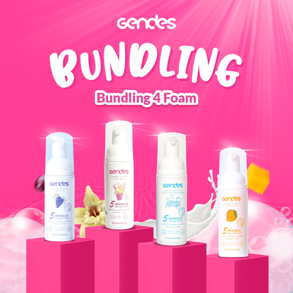 Jual Gendes bundling Sweet Aromatic Wash Foam With vanilla, Bubble Gum ...