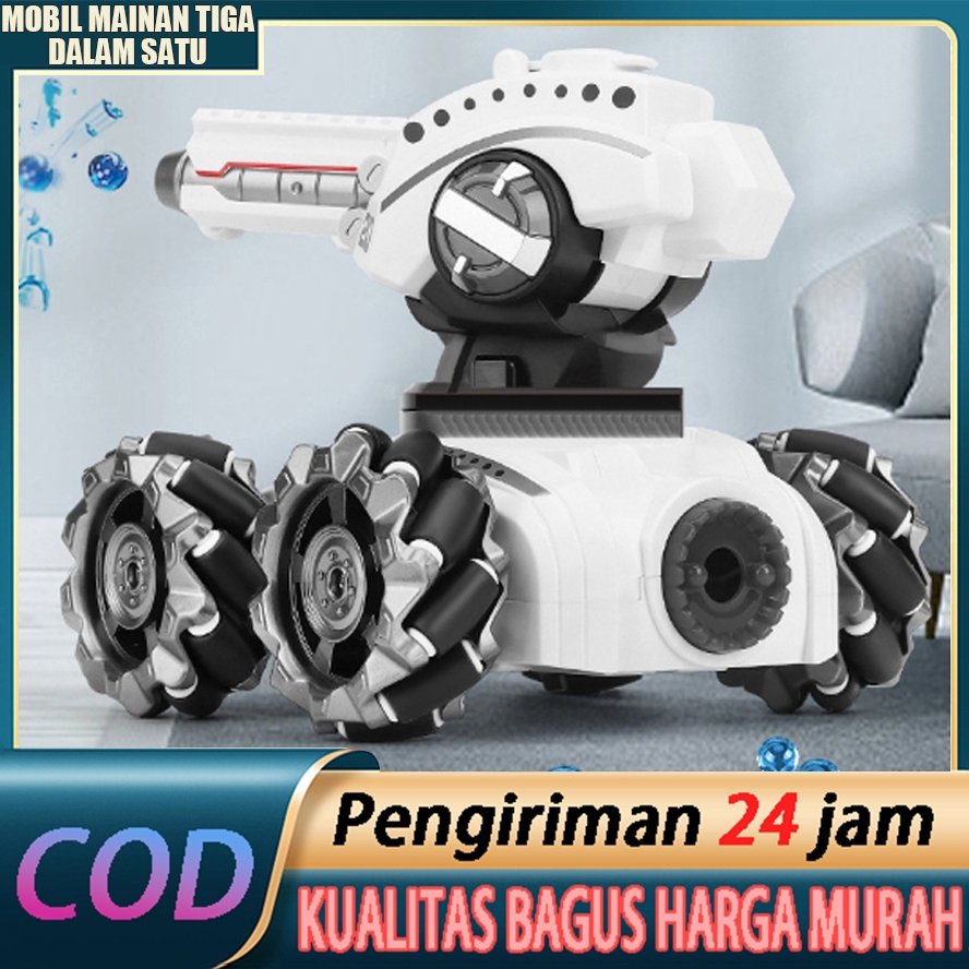 Jual Mobil mainan anak-anak tank empat roda pengendali jarak jauh 2-in ...