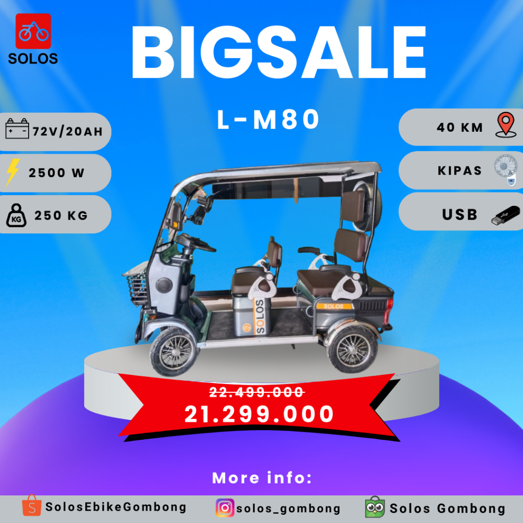 Jual Sepeda Listrik SOLOS Type L-M80 | Shopee Indonesia
