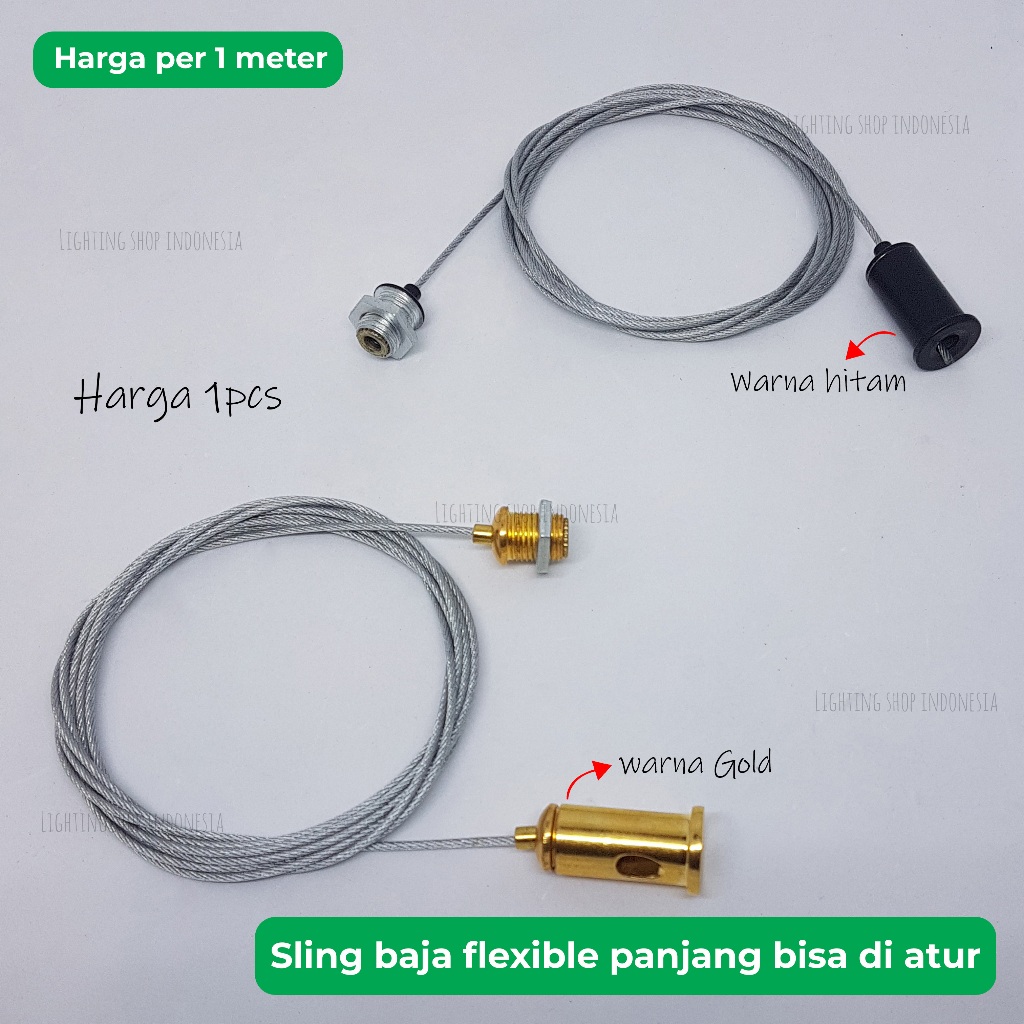 Jual Sling baja 1meter 2meter 3meter 4meter 5meter untuk pasang lampu ...
