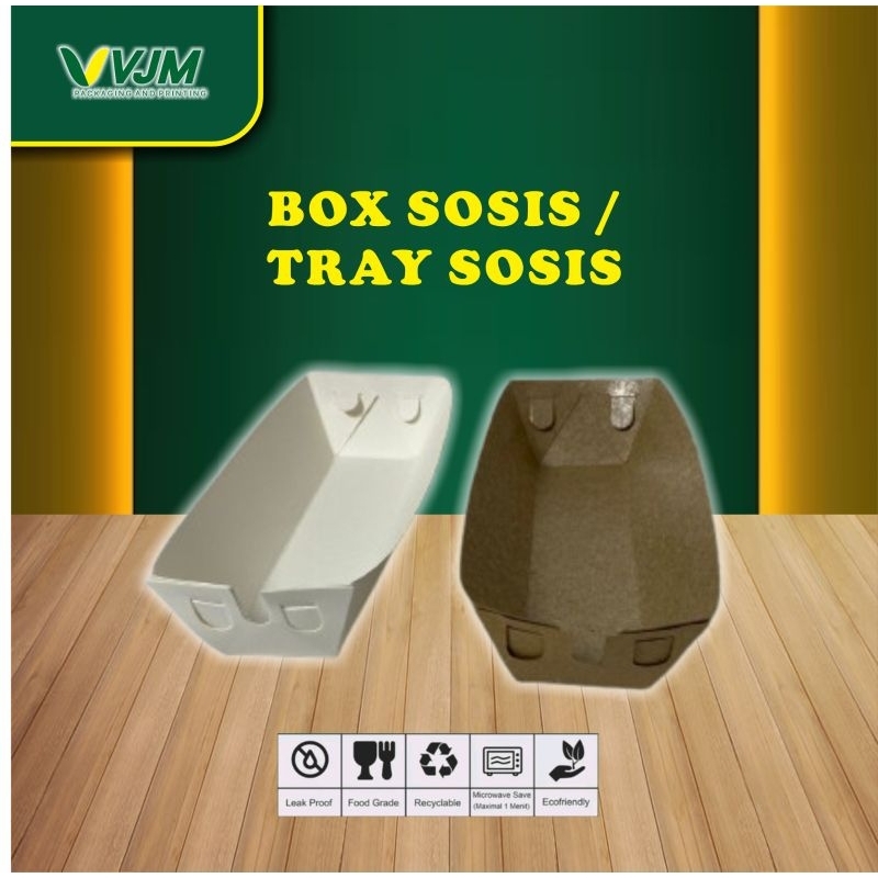 Jual ISI 50 BOX SOSIS BAKAR / PAPER TRAY SOSIS BAKAR / TRAY HOTANG ...