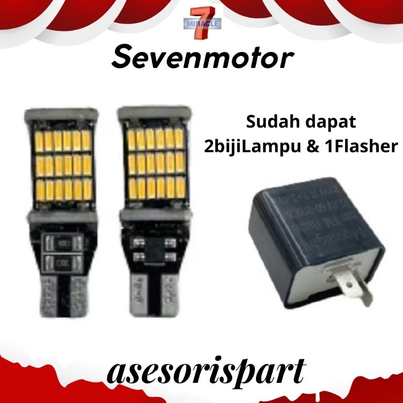 Jual Lampu Sen Dajjal 45 LED Sein Senja T10 T15 Super Terang | Shopee Indonesia