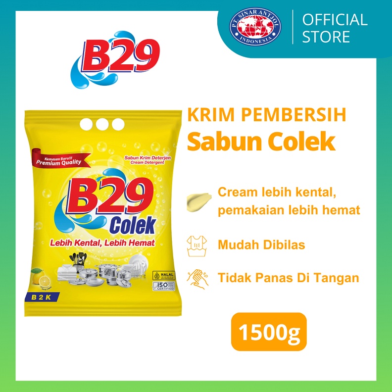 Jual B29 Cream B2 1gr Benzo Power Sabun Colek Kuning 15kg | Shopee ...