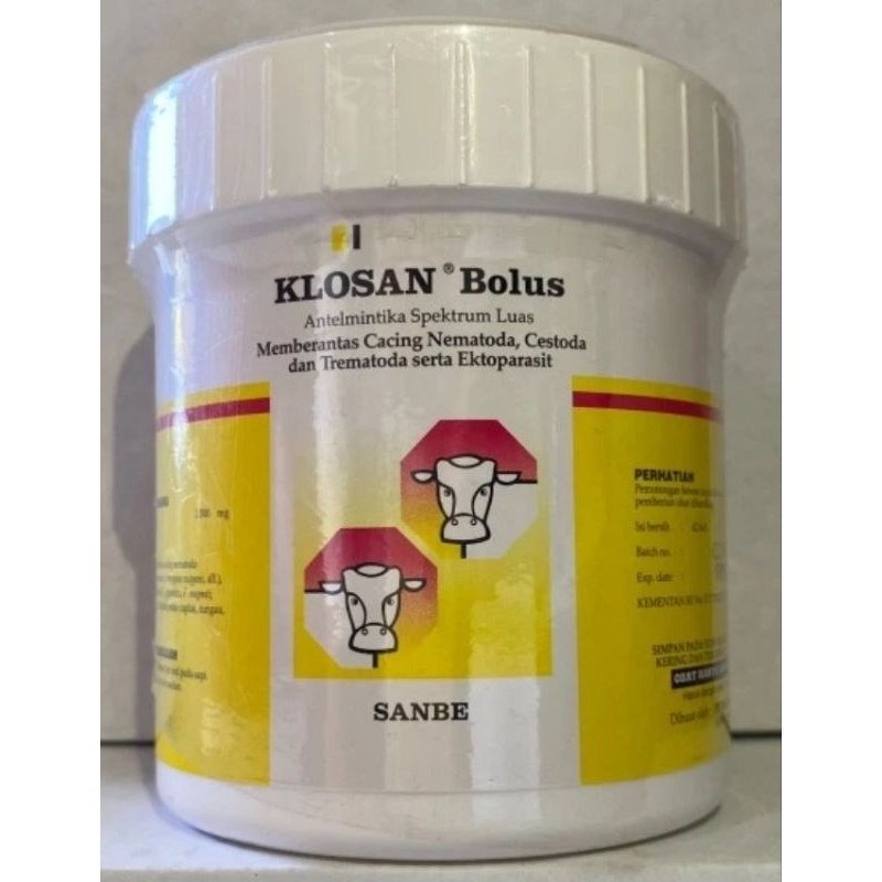 Jual KLOSAN BOLUS ISI 42 BOLUS SANBE - OBAT CACING DAN KUTU PADA HEWAN ...