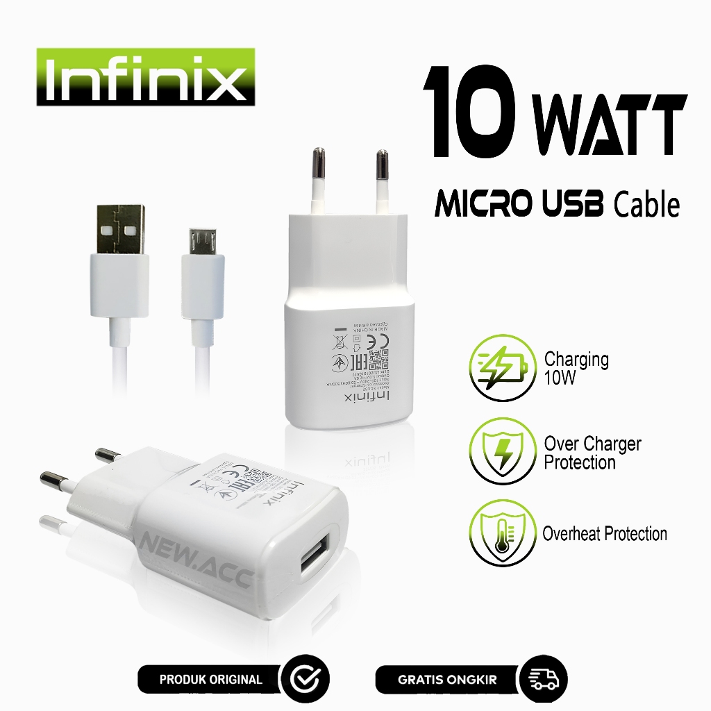 Jual Charger Casan Infinix Original Smart 3 4 5 6 HD Micro USB 5V 2A ...