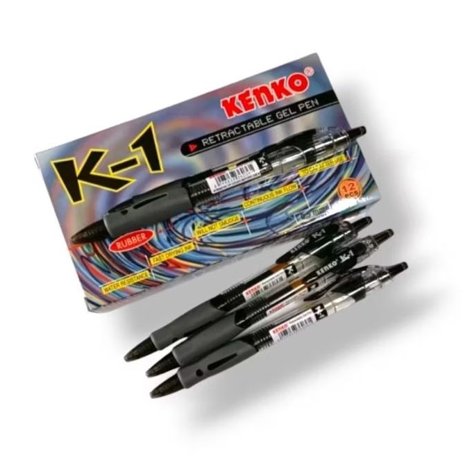 Jual pulpen gel kenko / pen jel cair cetek kenko K1 (12 pcs) | Shopee ...