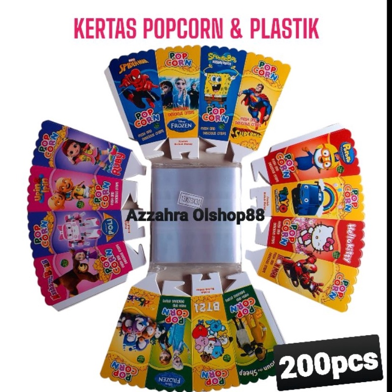Jual KES POP CORN WADAH POPCRON 12X6CM 9X5CM KEMASAN POP CORN dus ...