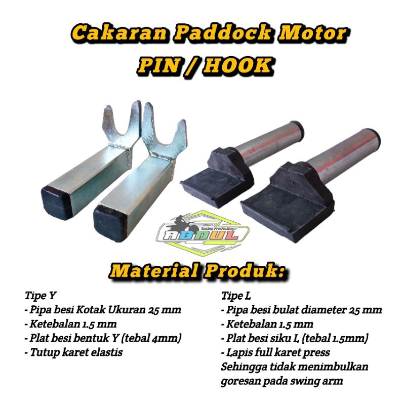 Jual Cakaran Paddock motor/Jalu Paddock Motor/Hook Paddock motor/Pin paddock Motor/Holder ...