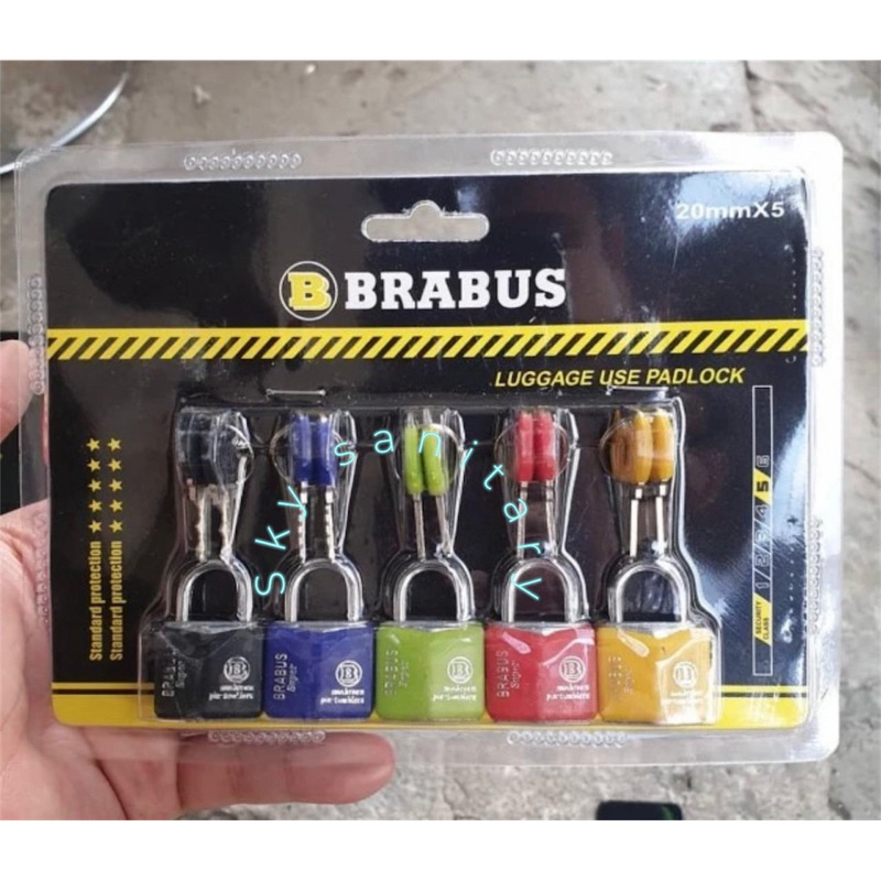 Jual GEMBOK KOPER SET WARNA WARNI 5 PCS /SET | Shopee Indonesia