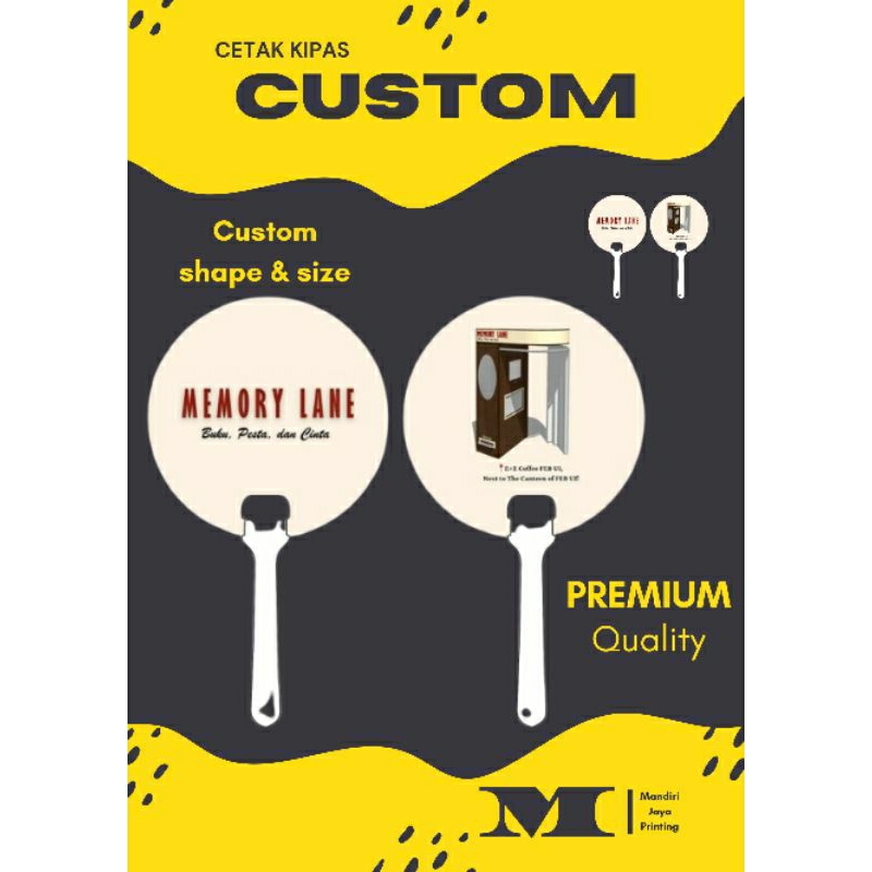 Jual KIPAS TANGAN SOUVENIR PROMOSI CUSTOM - 2 SISI - BAHAN AC 310 ...