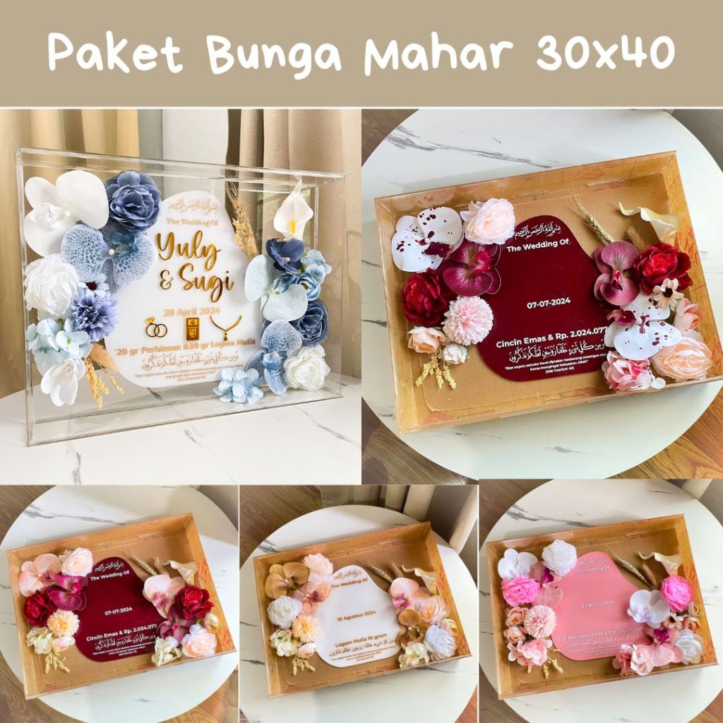 Jual SET PAKET BUNGA DEKORASI MAHAR PERNIKAHAN | ARTIFICIAL FLOWER ...