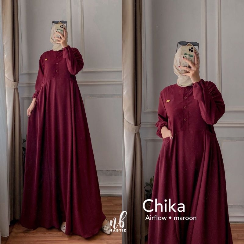Jual Chika Dress Original Nabtik • Bahan Airflow Ld 110cm | Shopee ...
