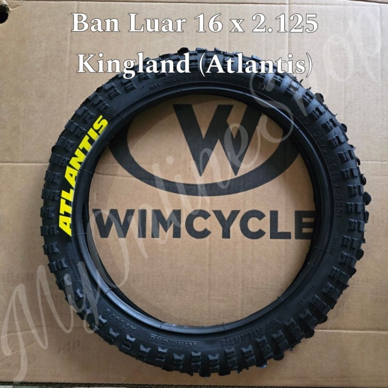 Jual Paket Ban Luar Ban Dalam 16 Ban Luar 16 x 2.125 Swallow Kingland Atlantis Hitam Sepeda BMX ...