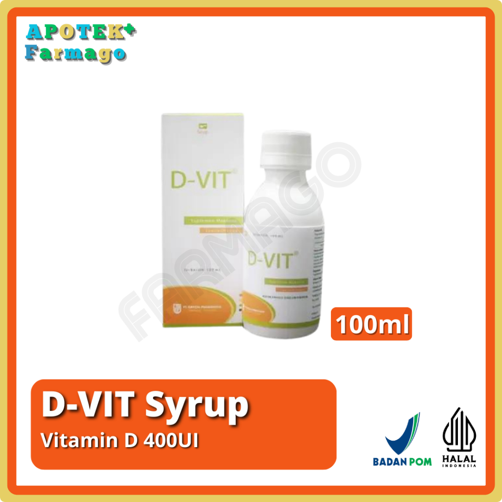 Jual D VIT Sirup Vitamin Anak Vitamin D3 400 IU | Shopee Indonesia