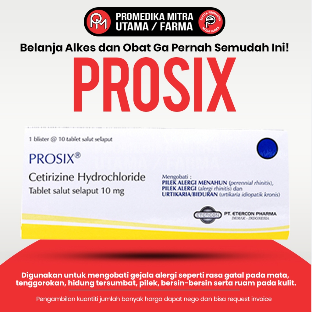 Jual Prosix Tablet / Strip 10 Tablet / Membantu Mengatasi gatal biduran ...
