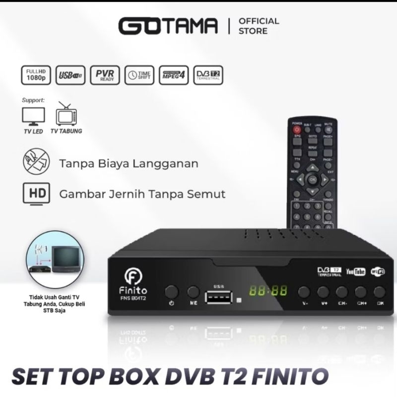 Jual Set Top Box Digital Finito Plat Besi AntiPanas Bisa Youtube Sudah ...