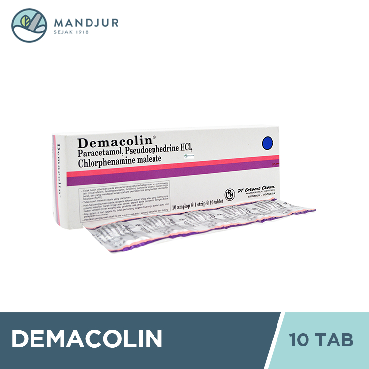 Jual Demacolin 10 Tablet - Meredakan Flu, Hidung Tersumbat, Sakit ...