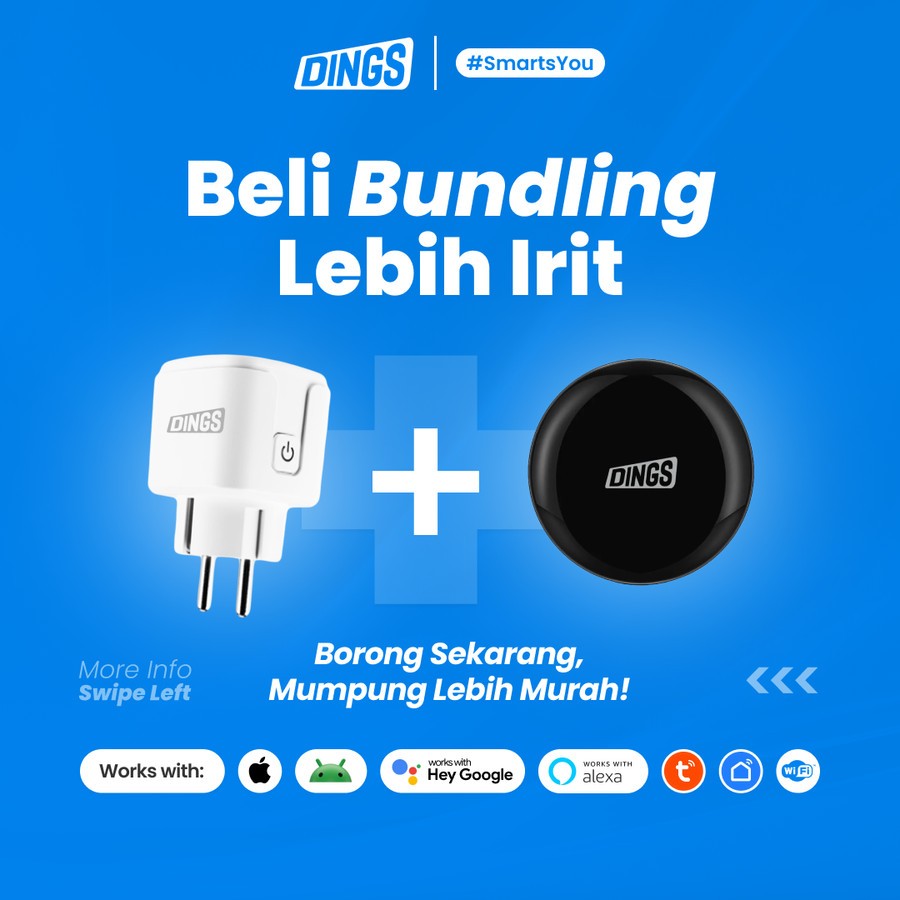 Jual Dings bundling Smart plug IR Remote Ac Universal Colokan Listrik ...