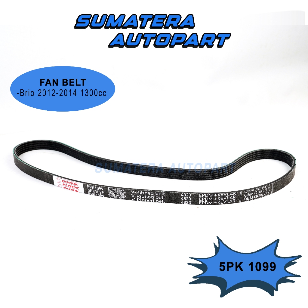 Jual 5Pk 1099 Fanbelt Fan Belt V-Belt Belting Tali Kipas Belting Honda Brio 1300Cc 2012 2013 ...