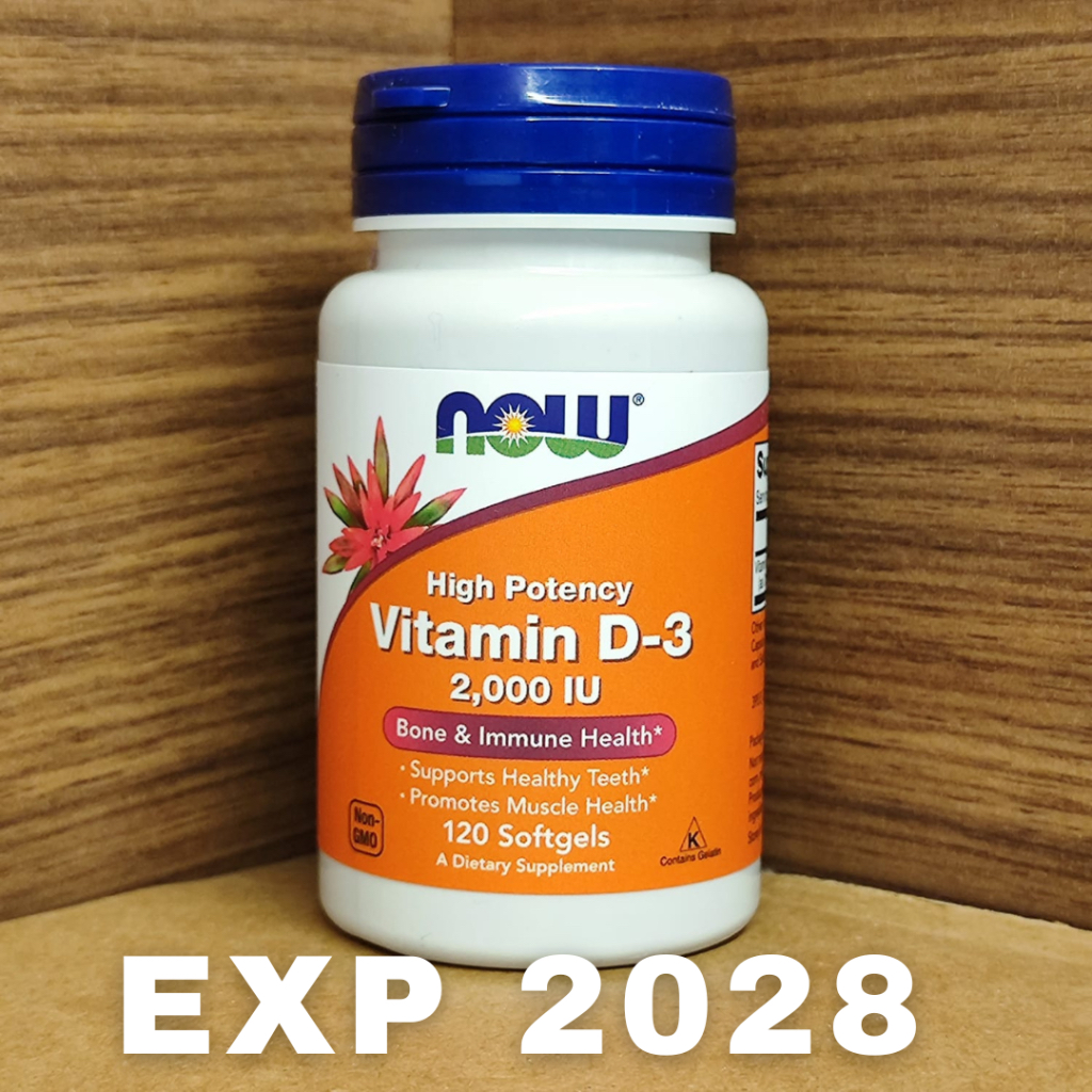 Jual Now Foods Food Vitamin Vit D-3 D3 D 3 High Potency 2000IU 2000 IU isi 120 / 240 softgels ...