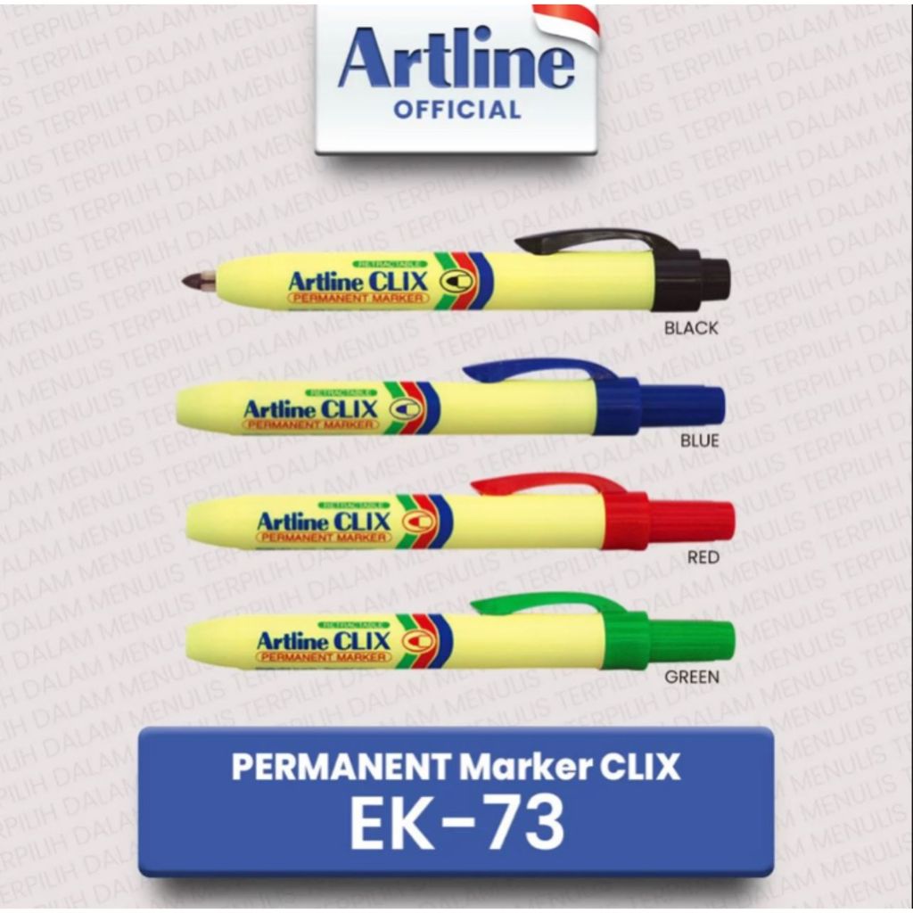 Jual (1 PCS) SPIDOL PERMANEN ARTLINE EK-73 / TEBAL 1,5 MM PERMANENT ...