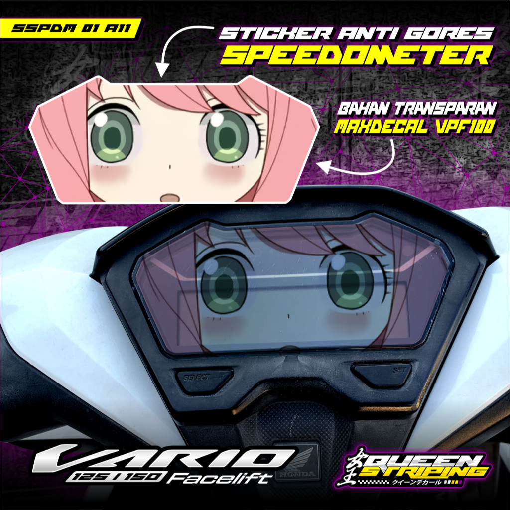 Jual Stiker Transparan Speedometer Vario 125/150 Led New / Karakter ...