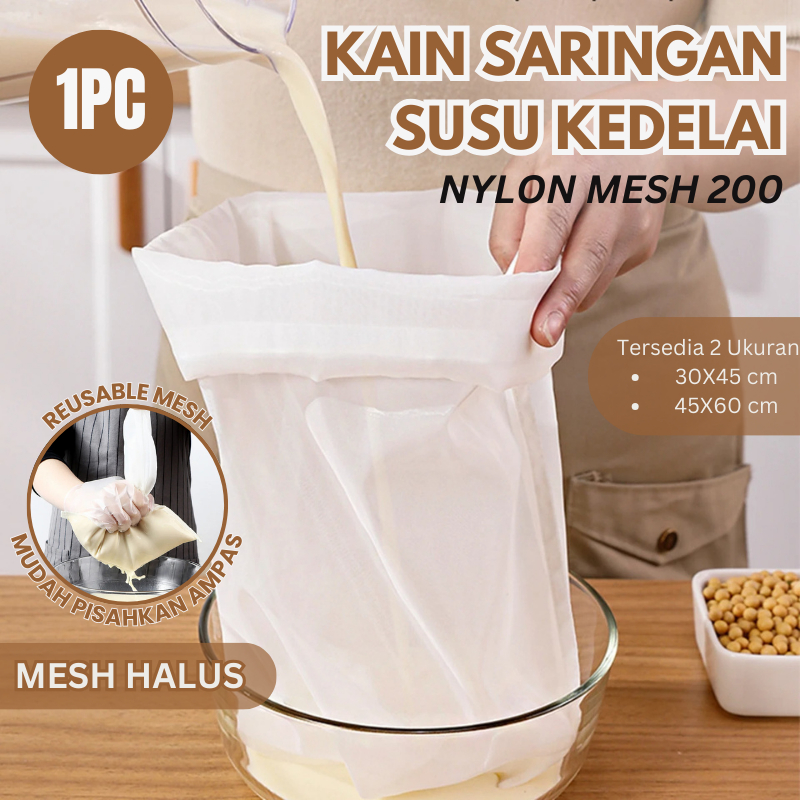 Jual Kain Saringan Susu Kedelai Nilon Serut Reusable Mesh | Shopee ...