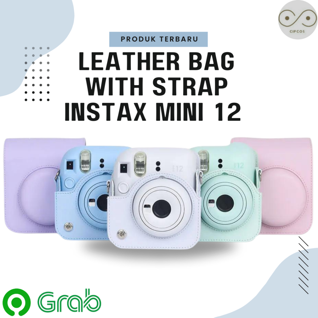 Jual TAS INSTAX MINI 12 LEATHER BAG WITH STRAP / TAS INSTAX MINI 12 ...