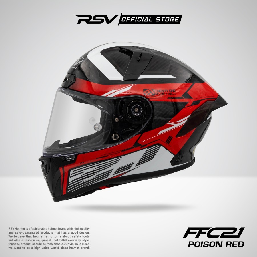 Jual HELM RSV FFC21 FIBER COMPOSITE POISON RED | Shopee Indonesia