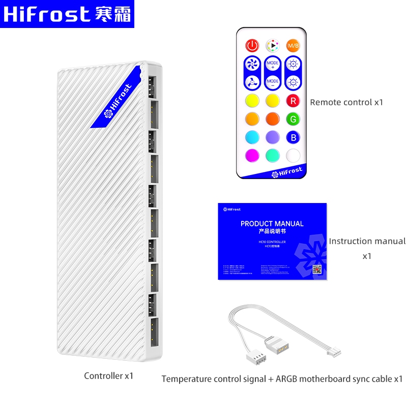 Jual COOLMOON HIFRORST HC10 CONTROLLER HUB REMOTE 1O PORT ARGB SYNC ...
