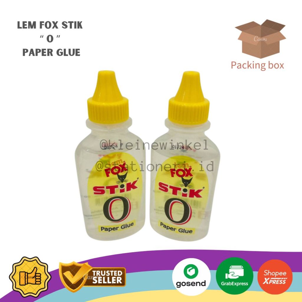 Jual Lem FOX Stik "O" Paper Glue/Lem Kertas Bening FOX 60gr | Shopee ...