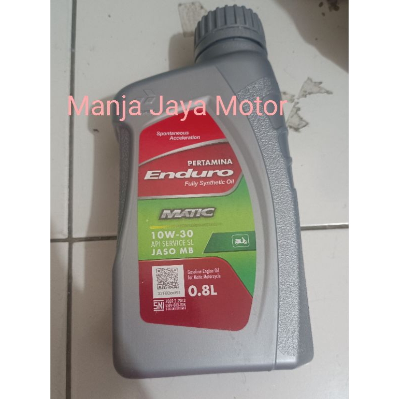 Jual (ORIGINAL) oli mesin Enduro matic 10-30w Shyntetic 800ml for Vario cw/110/125/150/Beat cw ...